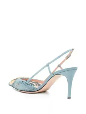 Valentino Garavani Lace Panel Slingback Pumps
