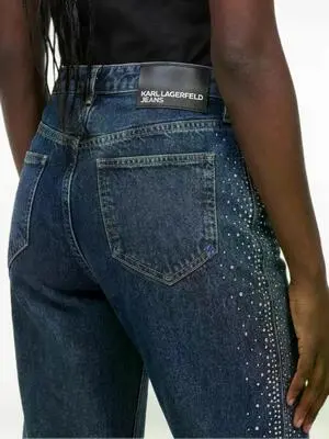 Karl Lagerfeld Crystal-embellished Straight-leg Jeans