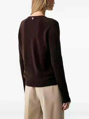 TWINSET Chevron-knit V-neck Sweater