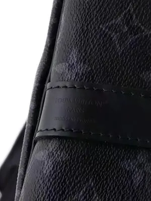 LOUIS VUITTON Keepall Bandouliere Bag Monogram Eclipse Canvas 55 Travel Bag - Black