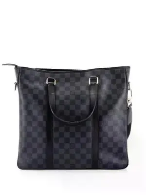 LOUIS VUITTON Tadao Handbag Damier Graphite Pm Tote Bag - Black