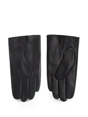Karl Lagerfeld Logo-plaque Leather Gloves