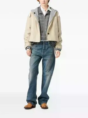 Miu Miu Striped Cotton Fleece Jacket