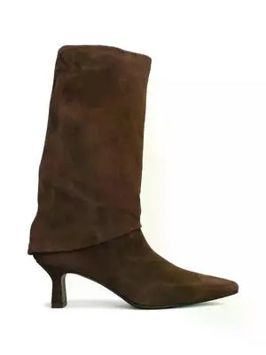 THE SELLER Pointed Toe Suede Boots - Brown