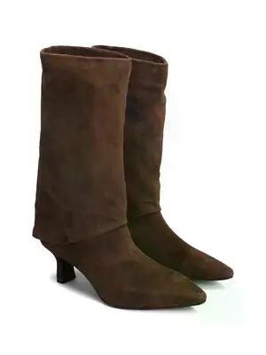 THE SELLER Pointed Toe Suede Boots - Brown