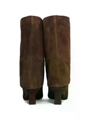 THE SELLER Pointed Toe Suede Boots - Brown