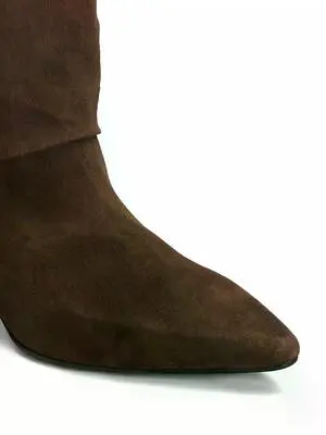 THE SELLER Pointed Toe Suede Boots - Brown