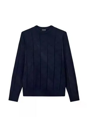 Giorgio Armani Geometric-pattern Sweater - Blue