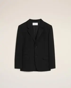 AMI Paris Single Breasted Straight-fit Wool Blazer