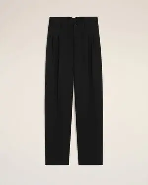 AMI Paris Two-pleats Wool Trousers - Black
