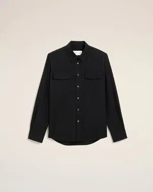 AMI Paris Wool Shirt - Black