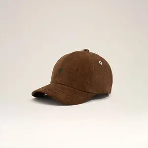 AMI Paris Corduroy Cotton Cap - Chocolate Brown