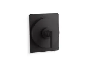 KOHLER Castia Studio Mcgee Mastershower Temperature Control Valve Trim With Lever Handle - Matte Black