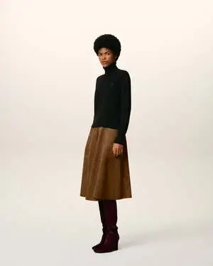 AMI Paris Black Wool De Coeur Turtle Neck Sweater Black