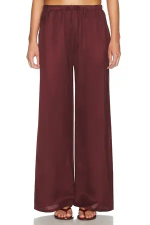 LESET Daniel Drawstring Pocket Pant - Pinot