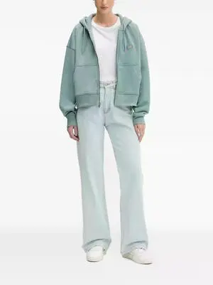 Dickies Oakport Logo-patch Zip-up Hoodie - Green