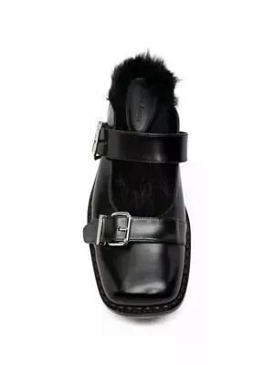 Simone Rocha Faux-fur Buckle Mules