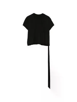 Rick Owens Strap-detail Crop T-shirt - Black