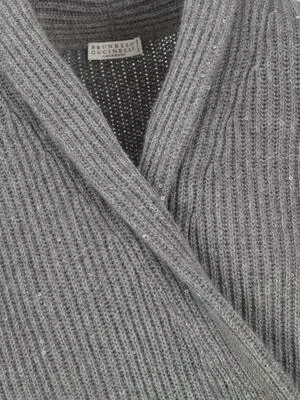 Brunello Cucinelli Sequin-embellished Wrap Sweater