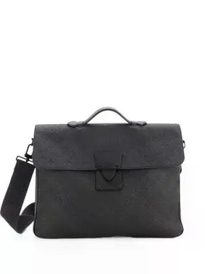LOUIS VUITTON S Lock Briefcase Monogram Taurillon Leather Business Bag