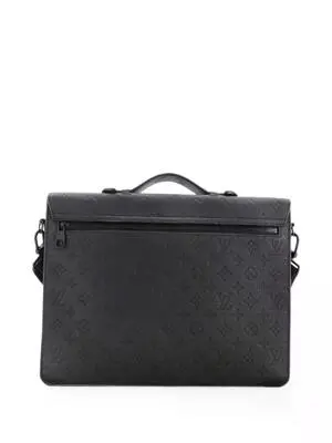 LOUIS VUITTON S Lock Briefcase Monogram Taurillon Leather Business Bag