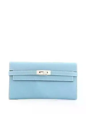 Hermès Kelly Wallet Epsom Long Small Wallets - Blue