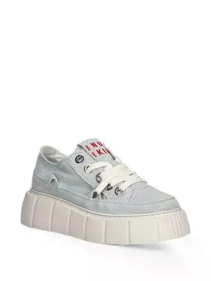 Inuikii Frayed Chunky-sole Sneakers - Blue