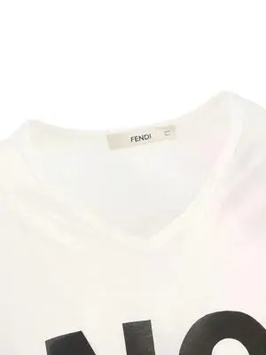 Fendi Ivory Jersey T-shirt With Noi Print