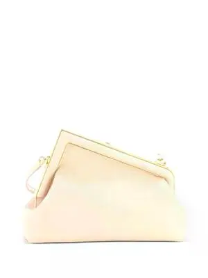 Fendi Leather Clutch Bag - Neutrals