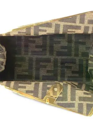 Fendi Leather Clutch Bag - Neutrals
