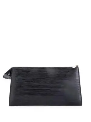 LOUIS VUITTON Pochette Accessoires Epi Leather Clutch Bag - Black
