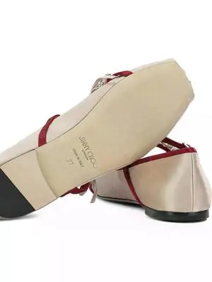 JIMMY CHOO Loli Crystal-embellished Ballet Flats