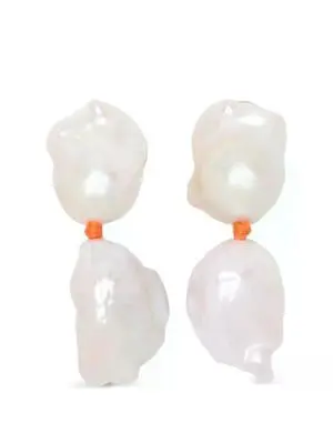 MONIES Baroque Pearl-embellished Drop Earrings