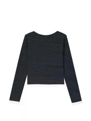 CHOCOOLATE Striped Long-sleeve T-shirt - Black