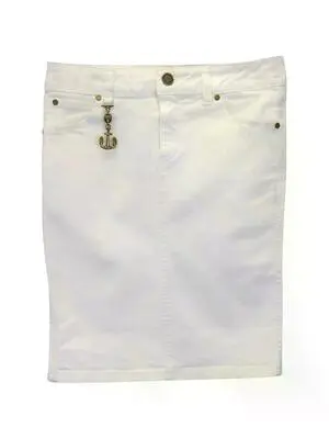 Gucci Anchor Charm Denim Skirt - White