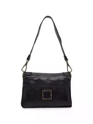 CAMPOMAGGI Agnese Whipstitch-trim Shoulder Bag - Black