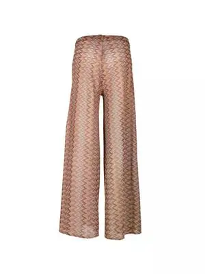 PALMACEA Yera Zigzag-knit Wide-leg Trousers