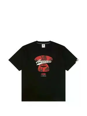 AAPE BY *A BATHING APE Camouflage-print Logo-print T-shirt - Black