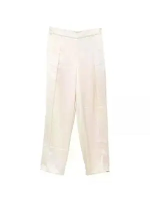 Simkhai Satin-finish Pleated Trousers - Neutrals