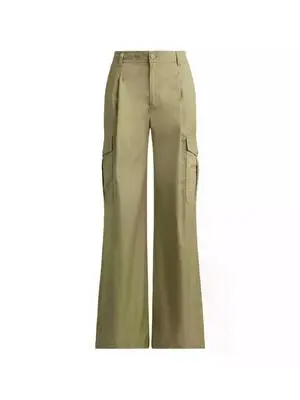 Ralph Lauren Pleated Wide-leg Cargo Pants - Green