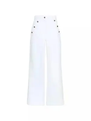 Max Mara Cotton Bull Denim Wide-leg Trousers