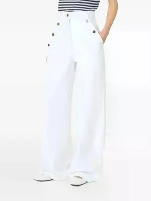 Max Mara Cotton Bull Denim Wide-leg Trousers