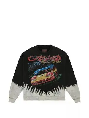GODSPEED Graphic-print Distressed Sweater