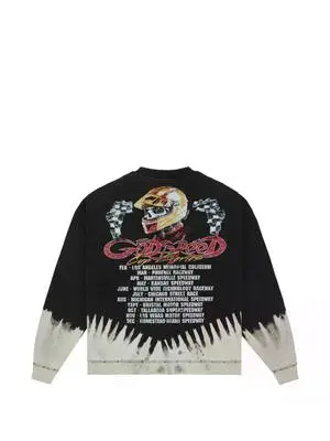 GODSPEED Graphic-print Distressed Sweater