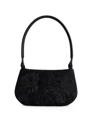 Shanghai Tang Lune Bead-embellished Shoulder Bag - Black