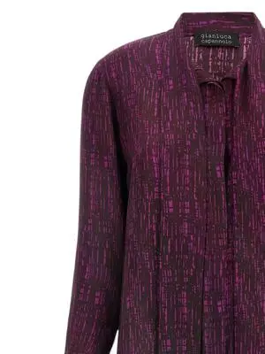 GIANLUCA CAPANNOLO Katherine Abstract-print Silk Shirt