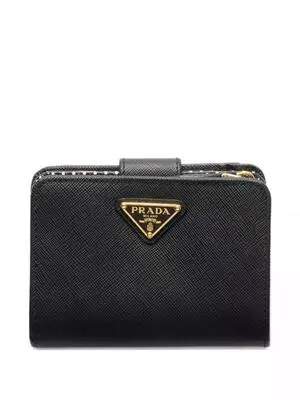 Prada Triangle-logo Leather Wallet - Black