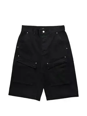 PURPLE BRAND Stone-wash Cargo Shorts - Black
