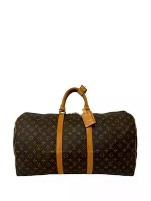 LOUIS VUITTON 1982 Monogram Keepall 55 Travel Bag - Brown