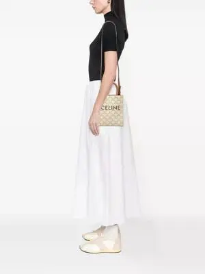 Celine 2013 Mini Triomphe Coated Canvas Vertical Cabas Satchel